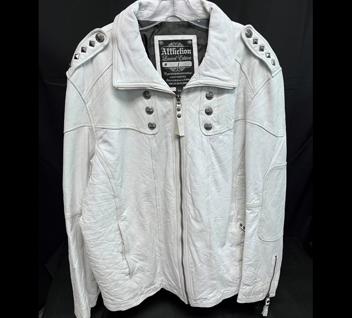 White Affliction Limited Ed. Leather Jacket Size 2XL - Randy Couture ...